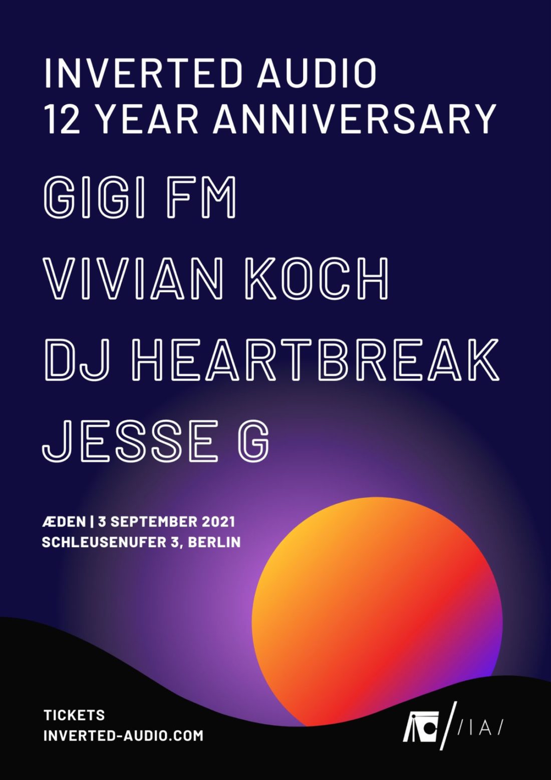 Tickets: 12 Years of Inverted Audio with GiGi FM, Vivian Koch, DJ ...